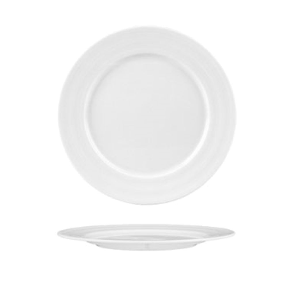 Turgla Round Wide Rim Porcelain Lizbon Plate Rolled Edge - 7-3/4" Dia ...