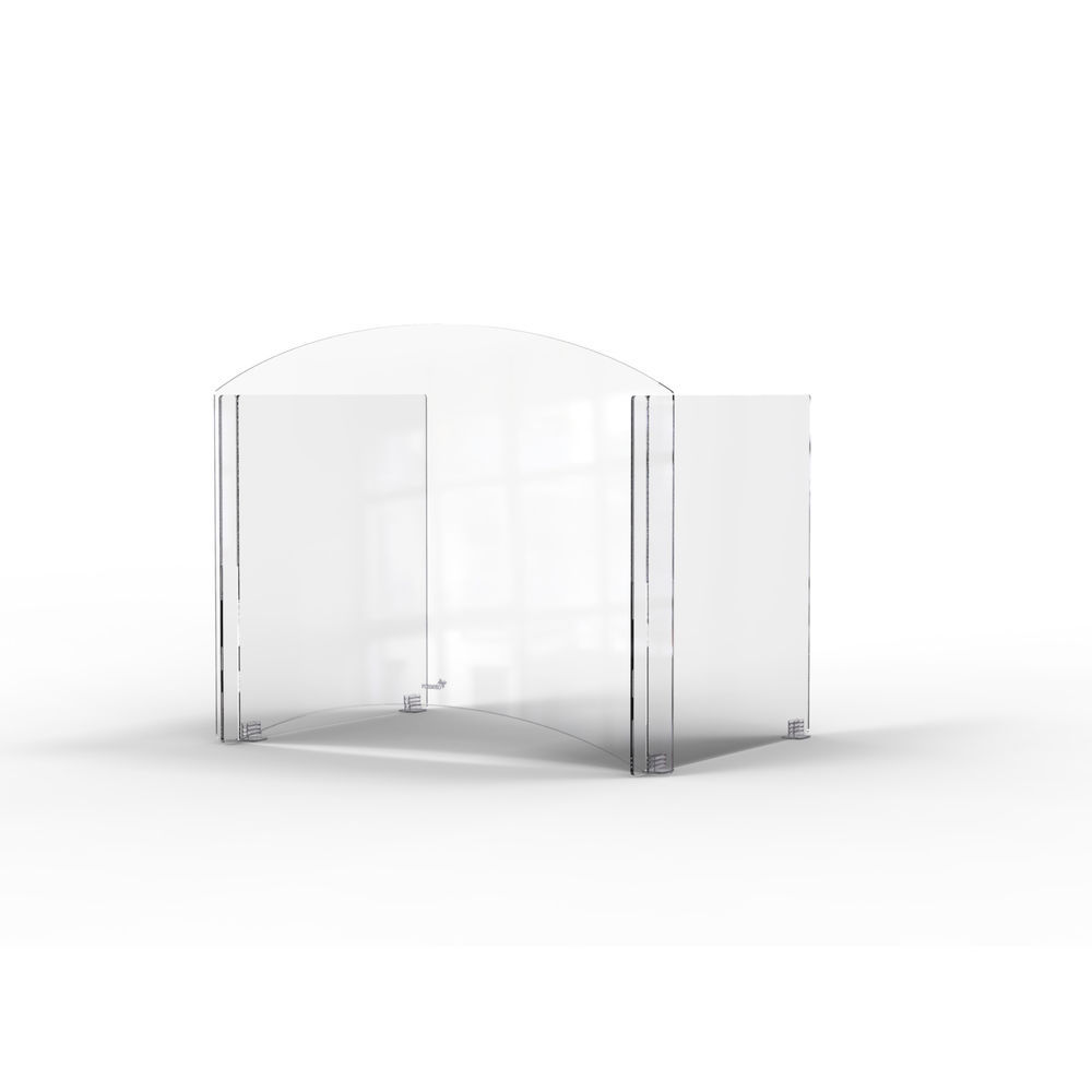 Rosseto Avant Guarde Clear Student Desk Shield with Pass Through