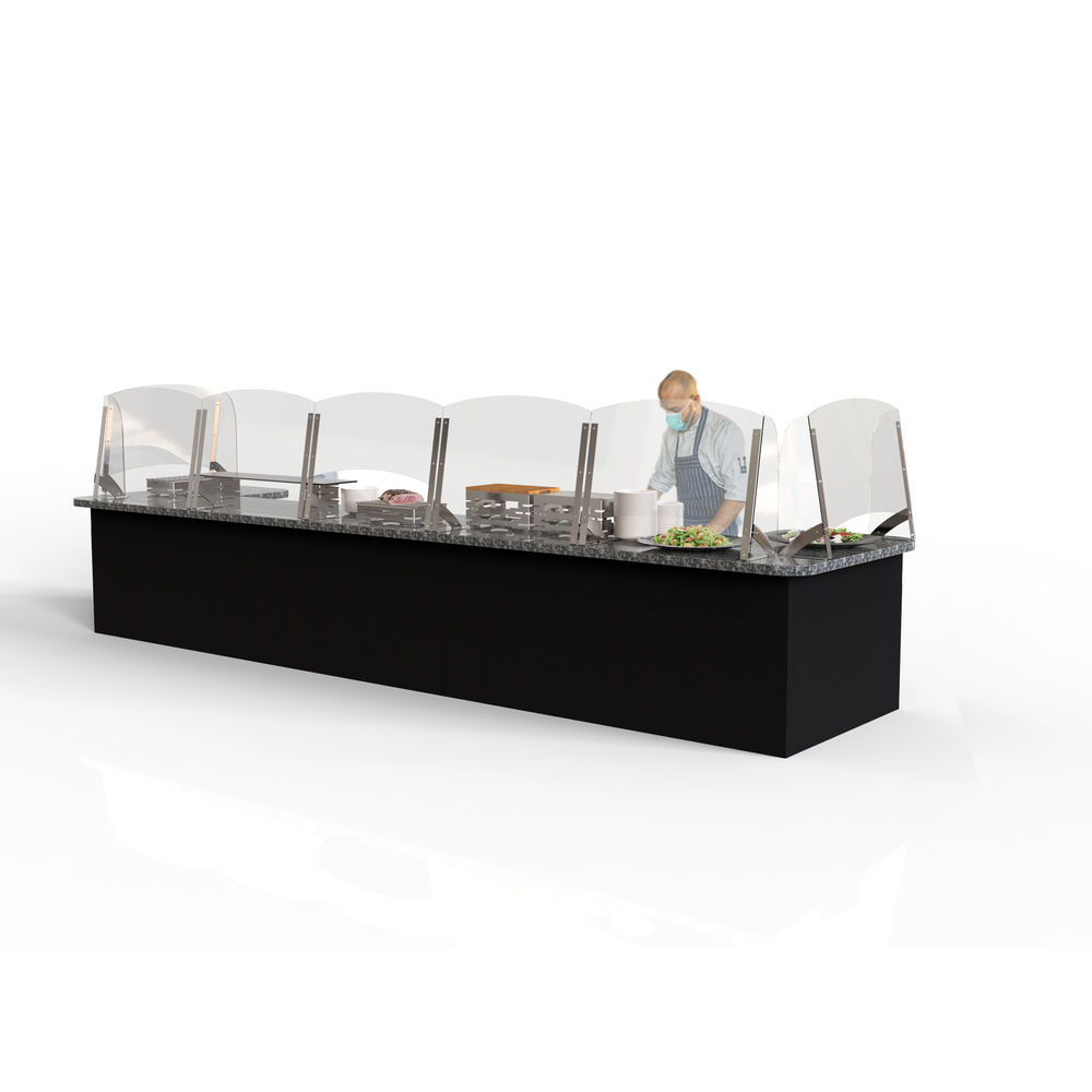 Rosseto Avant Guarde Shield + Serve - 24 Clear Buffet Sneeze Guard with ...