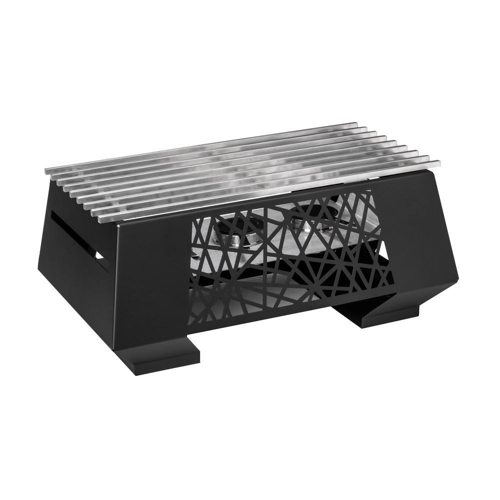 Rosseto GEO Multi-Chef10" Black Warmer Kit w/3 Fuel Holders, Reversible ...