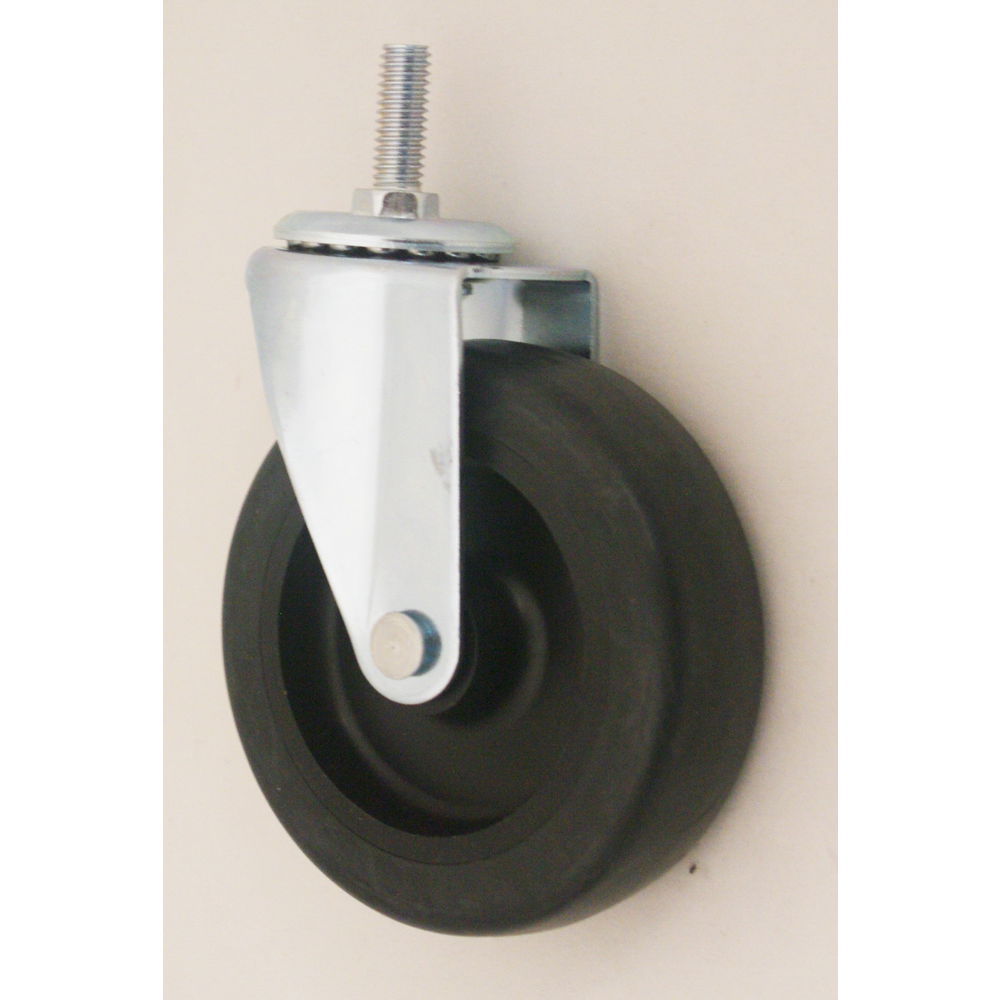 Master Grade 4"X11/4" rubber wheel, double ball raceways swivel caster ...