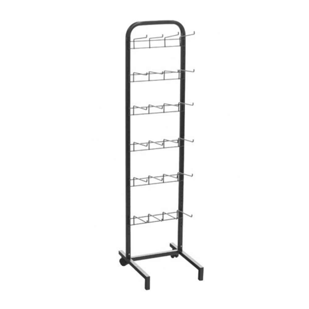 Economy Rotating 24 Hook Rectangular Merchandiser Rack