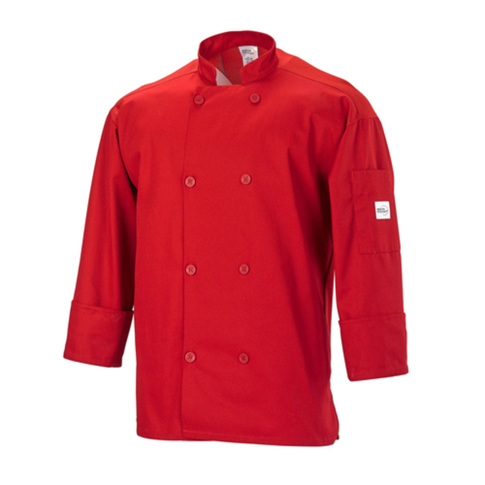 Mercer Millennia Air Unisex Cook Jacket, MeShort Back, Red-3X