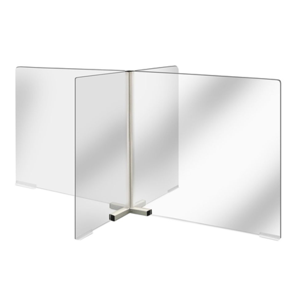 Eastern Tabletop Tabletop Sectional Partition Shield, 4'L x 4'W x 2'H ...