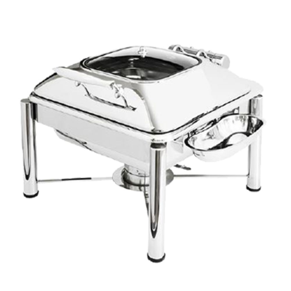 Eastern Tabletop P2 6Qt Round Induction Chafer w/ Glass Lid &Stand