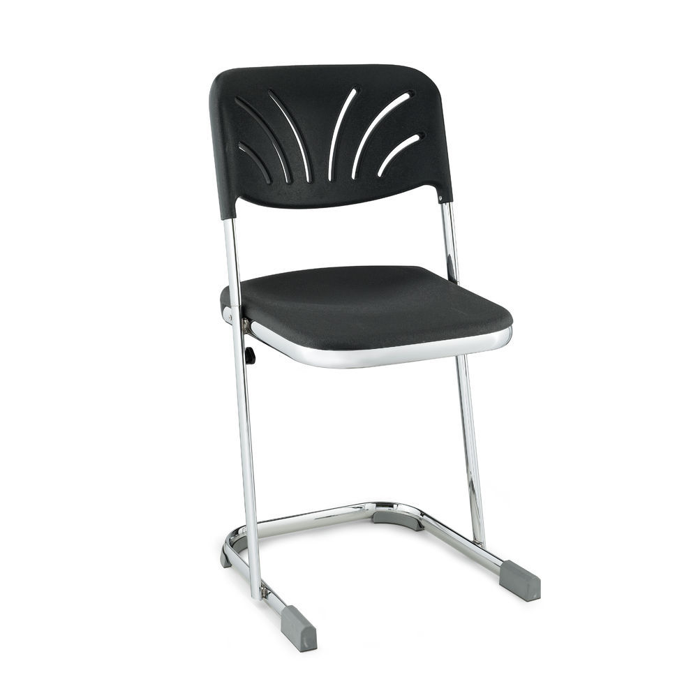 National Public Seating 18" Elephant Z-Stool With Backrest, Black Seat ...