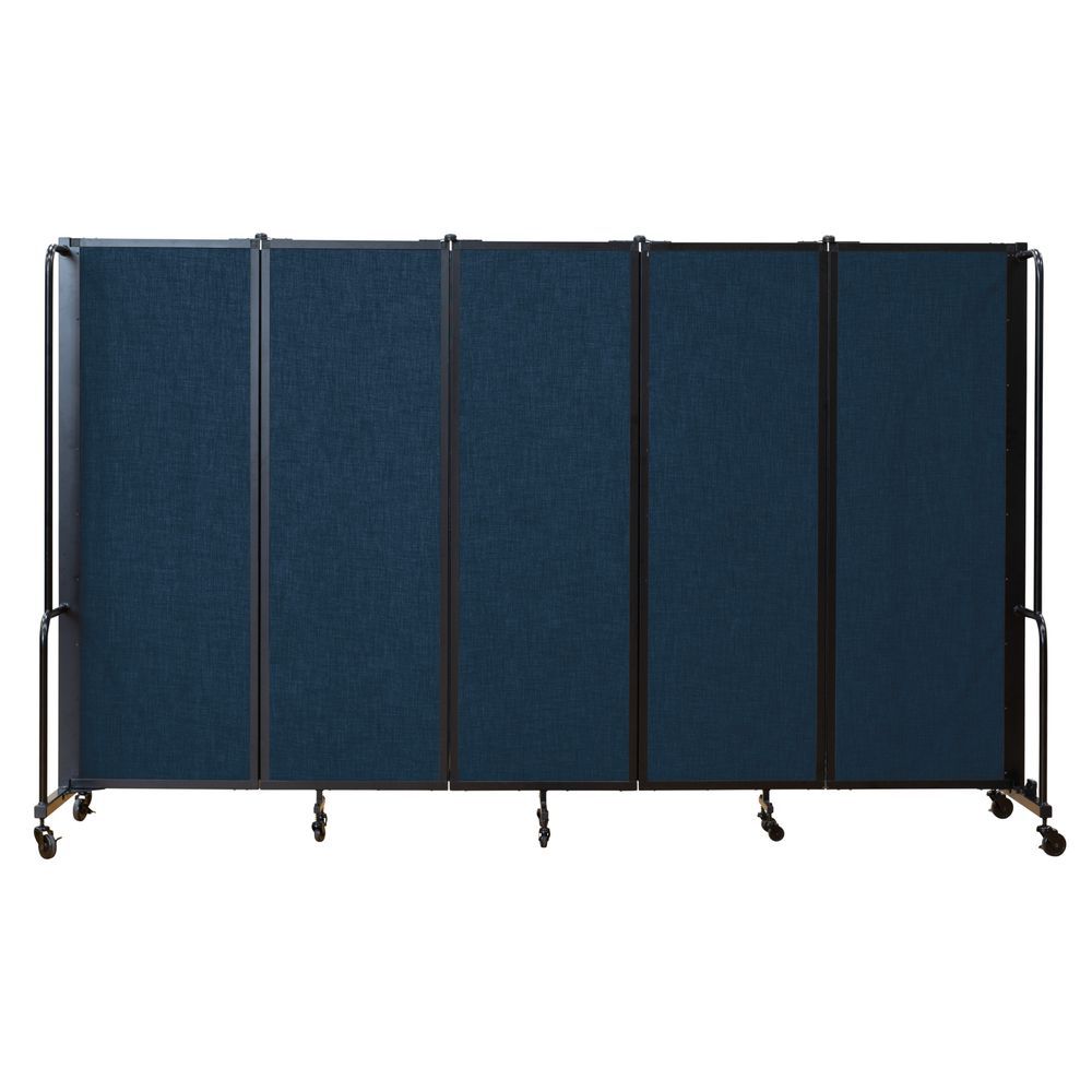 National Public Seating NPS Room Divider, 6' Height, 5 Sections, Blue ...