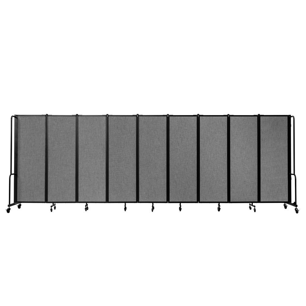 National Public Seating NPS Room Divider, 6' Height, 9 Sections, Grey ...