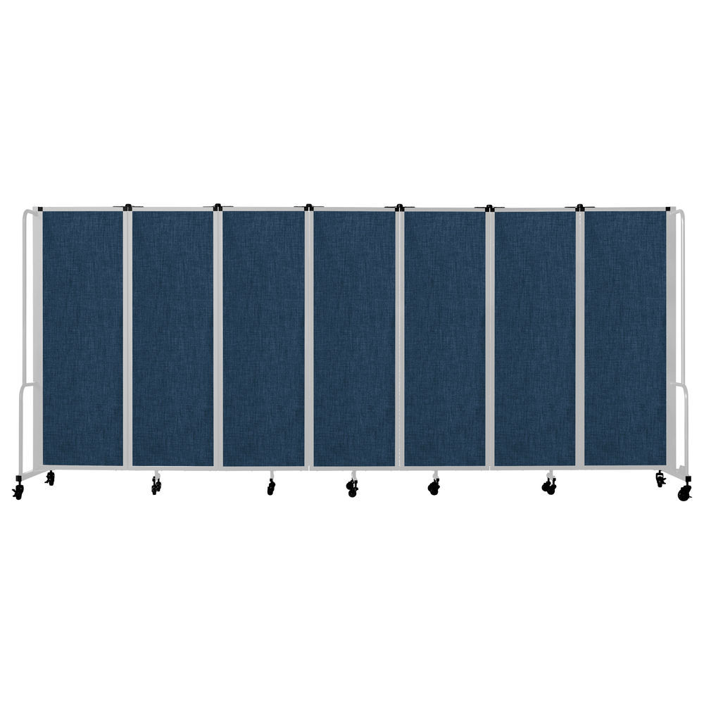 National Public Seating NPS Room Divider, 6' Height, 7 Sections, Blue ...