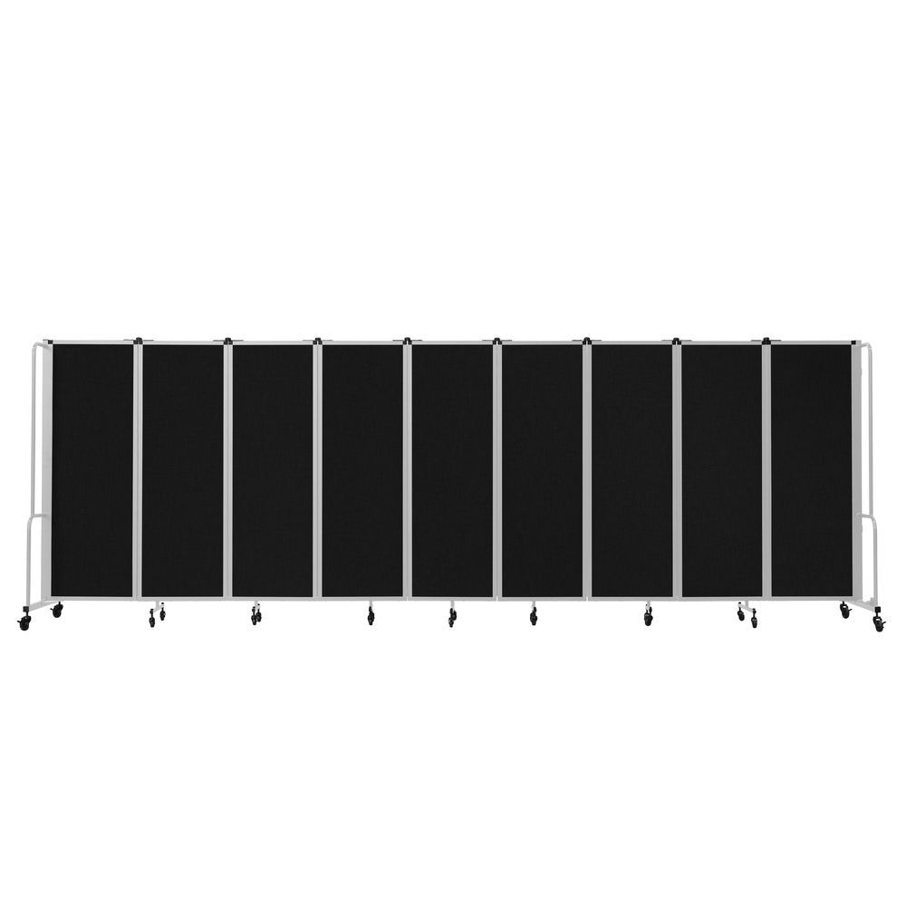 National Public Seating NPS Room Divider, 6' Height, 9 Sections, Black ...