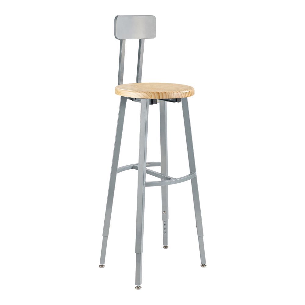 National Public Seating NPS 30-38" Height Adjustable Titan Stool with ...