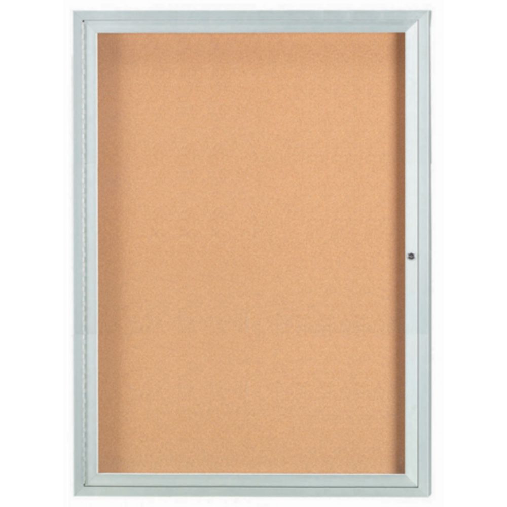 Aarco Products Aarco Enclosed Aluminum Frame Cork Bulletin Board, 1 ...