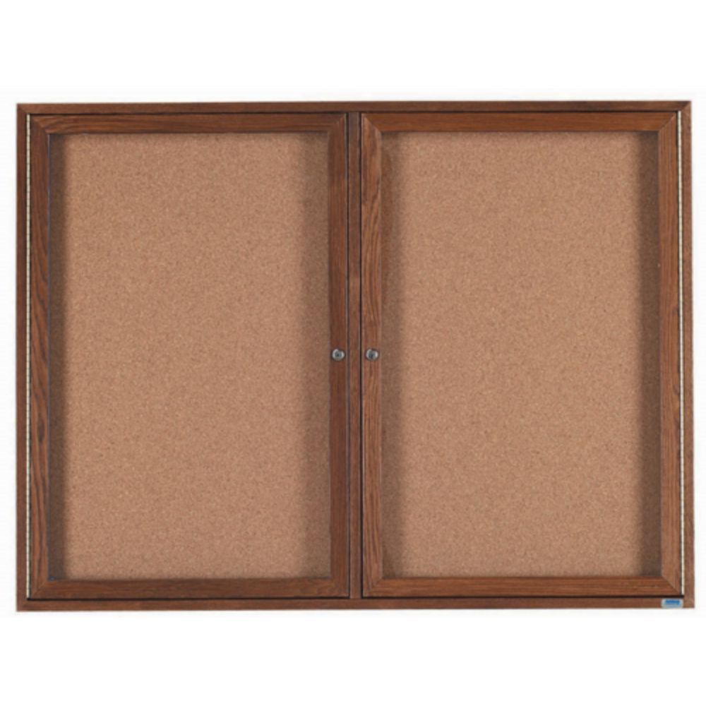 Aarco Products Aarco Enclosed Bulletin Board with Cork Back Panel and a ...