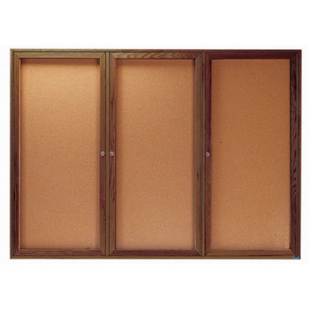 Aarco Products Aarco Enclosed Bulletin Board with Cork Back Panel and a ...