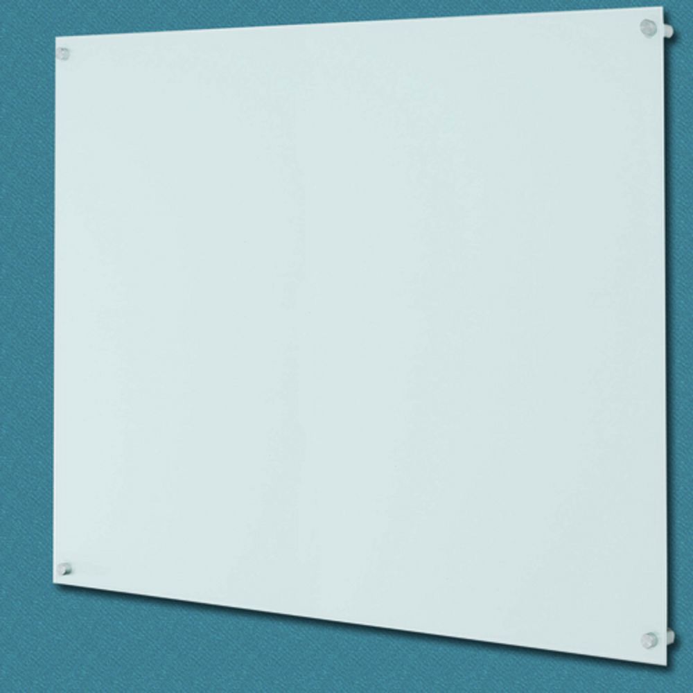 Aarco Products Aarco ClearVision 4'x4' White Magnetic 1/4" Pure Glass ...