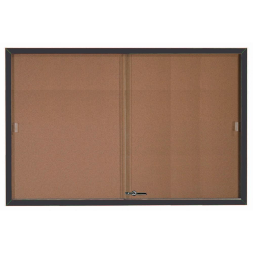 Aarco Products Aarco Enclosed Bulletin Board with Bronze Anodized ...