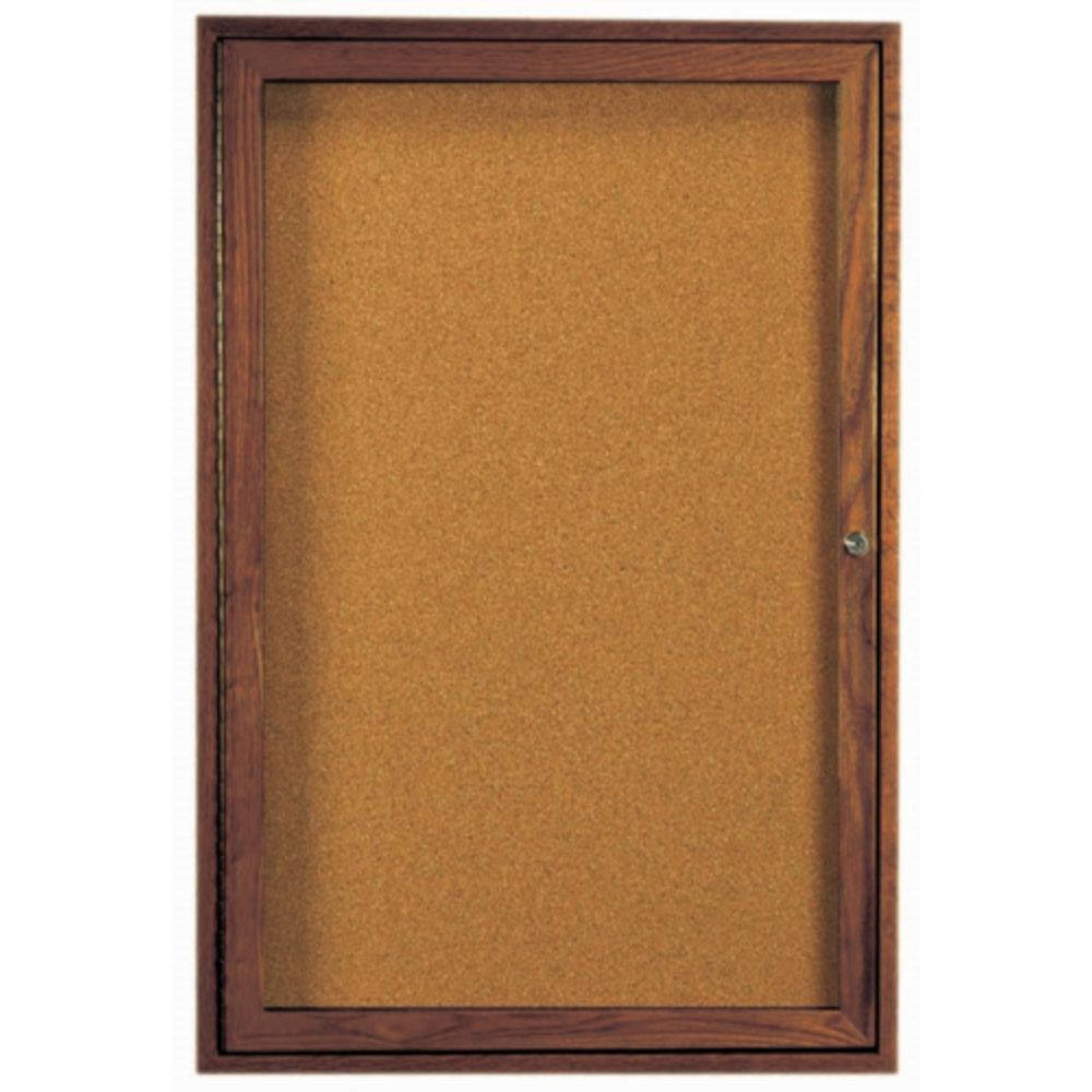 Aarco Products Aarco Enclosed Bulletin Board with Cork Back Panel and a ...