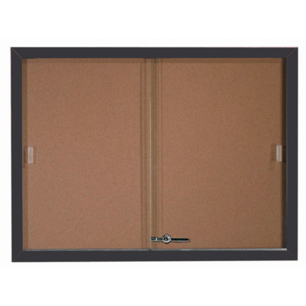 Aarco Products Aarco Enclosed Bulletin Board with Bronze Anodized ...