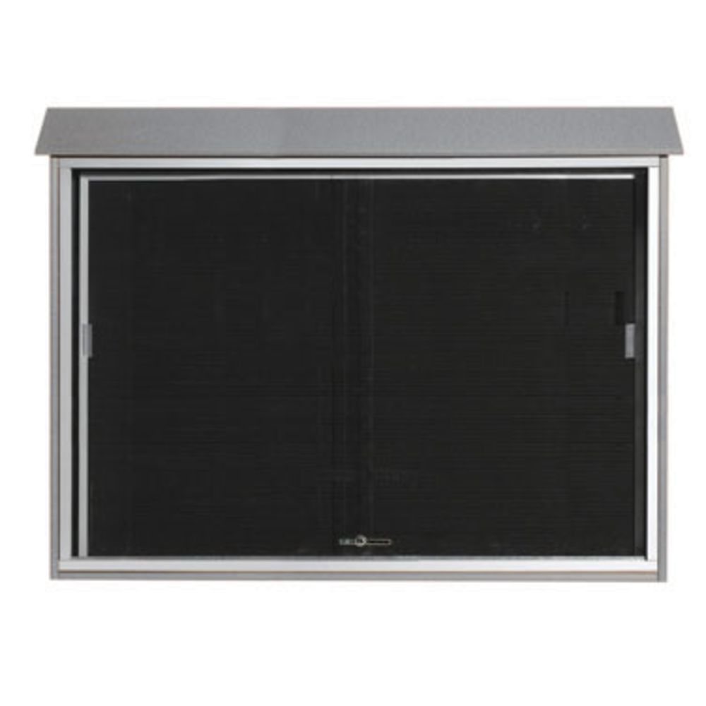 Aarco Products Weathered Wood Wall Mounted Letter Board 2 Sliding Door ...