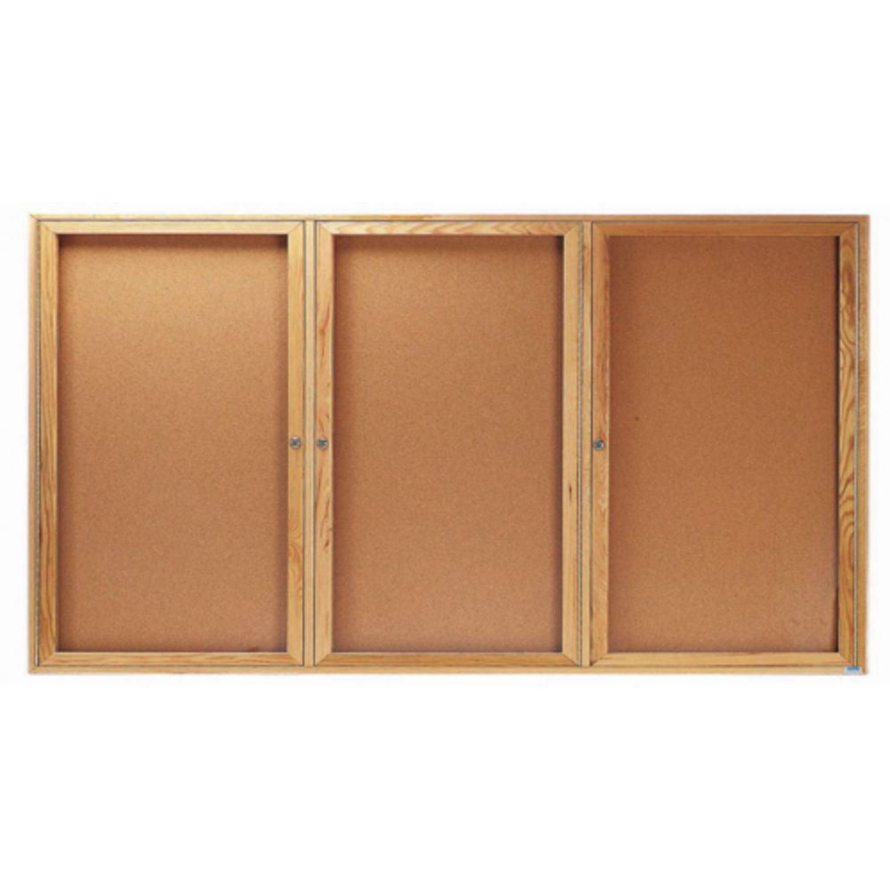 Aarco Products Aarco Enclosed Bulletin Board with Cork Back Panel and a ...