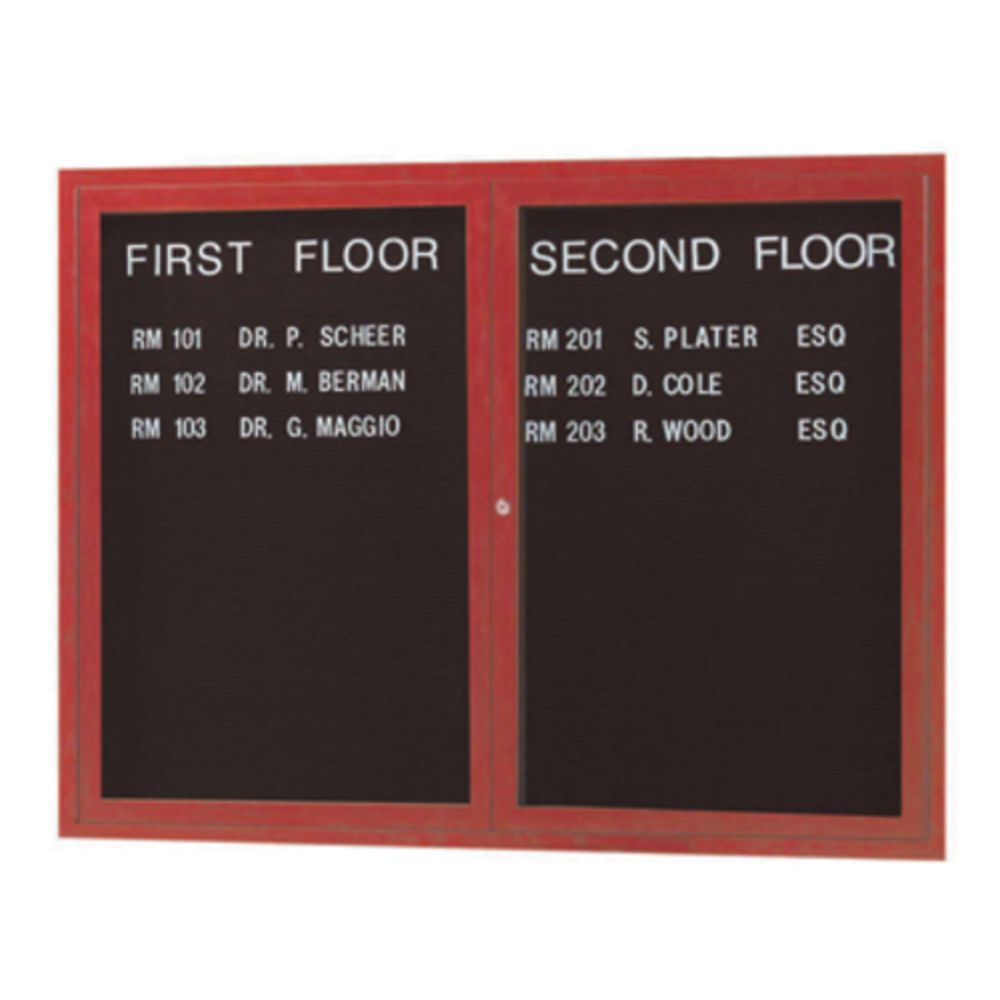 Aarco Products Aarco Aluminum Wood-Look Outdoor Directory Letter Board ...