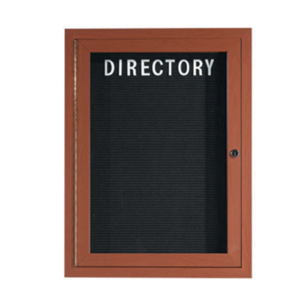 Aarco Products Aarco Aluminum Wood-Look Outdoor Directory Letter Board ...