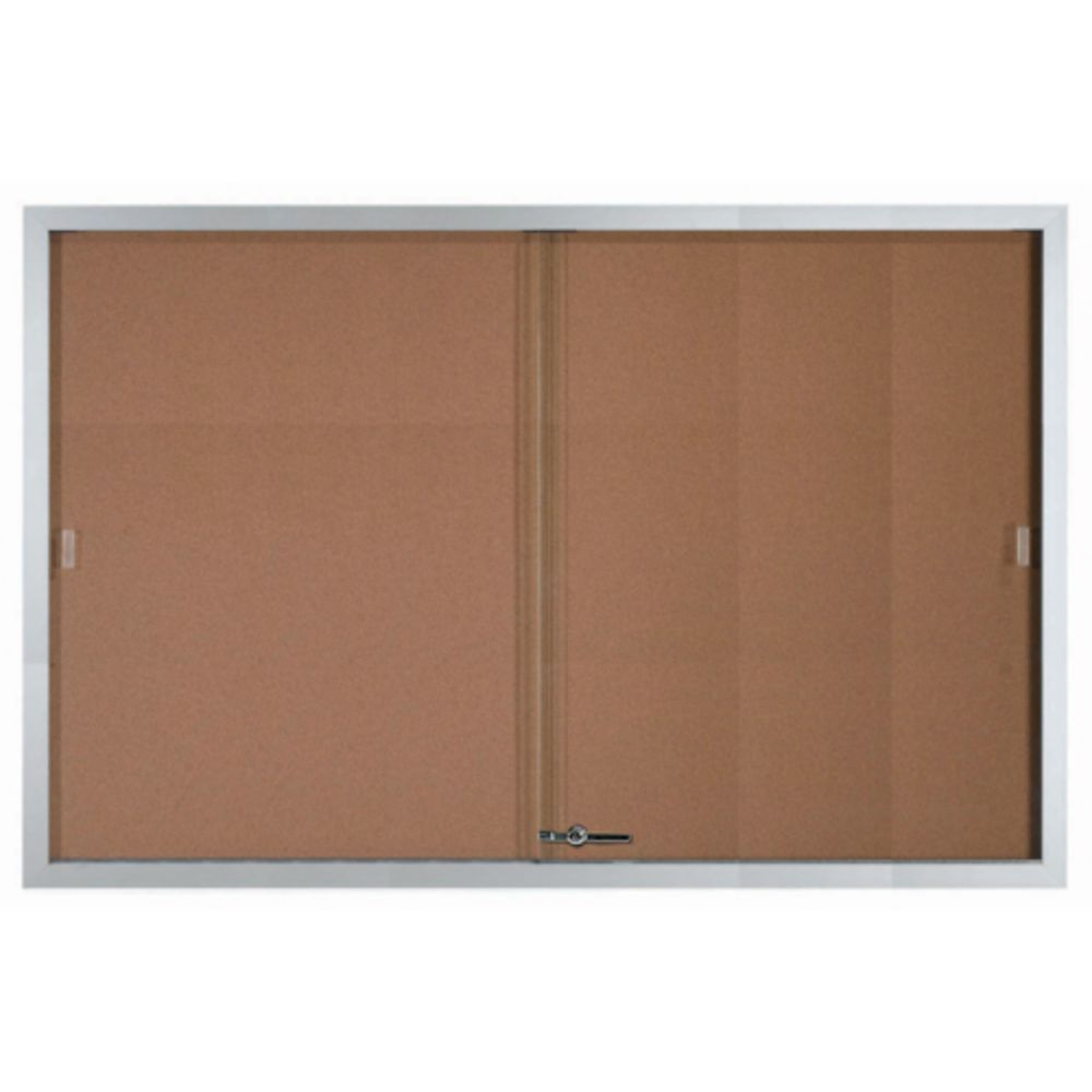 Aarco Products Aarco Enclosed Bulletin Board with Satin Anodized ...