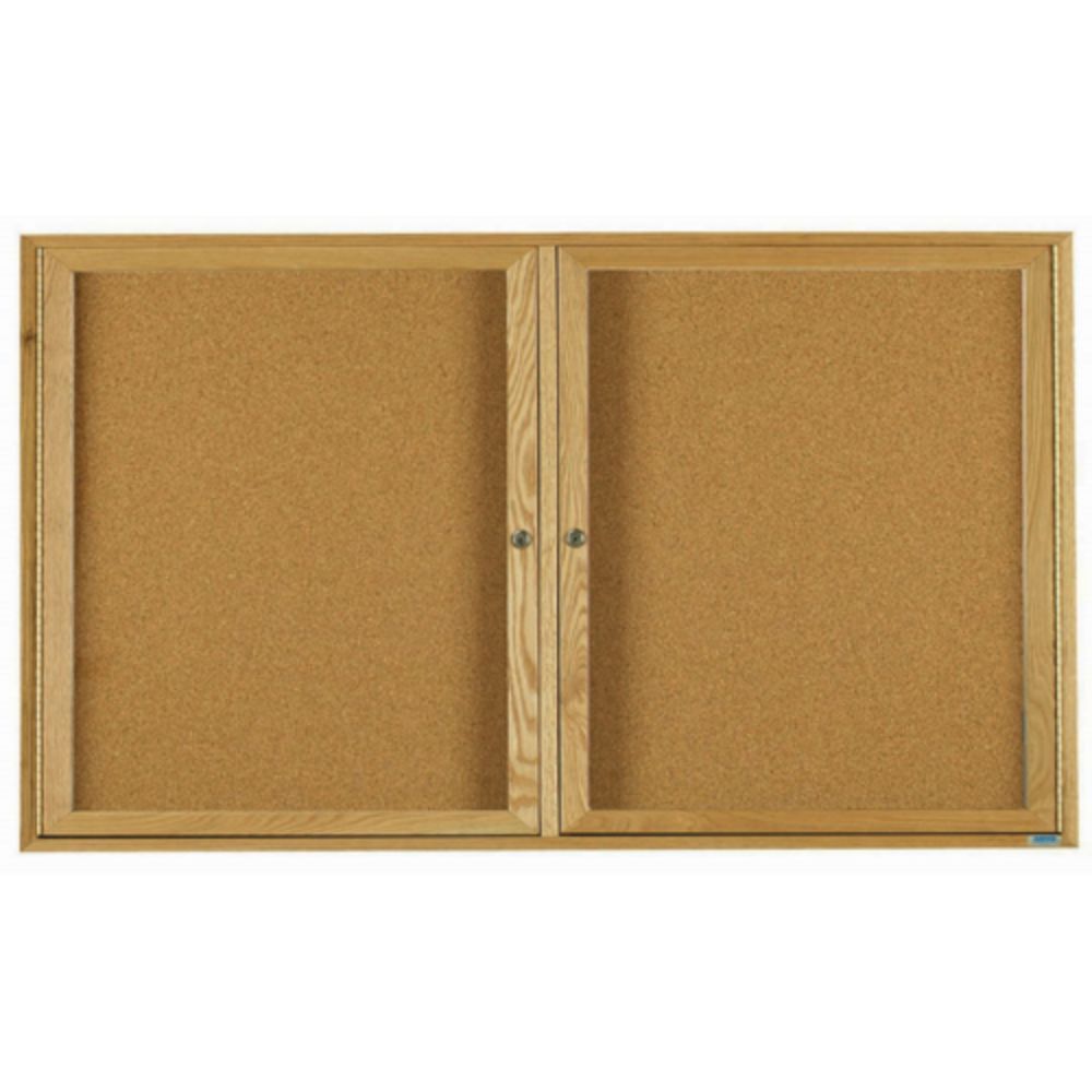 Aarco Products Aarco Enclosed Bulletin Board with Cork Back Panel and a ...