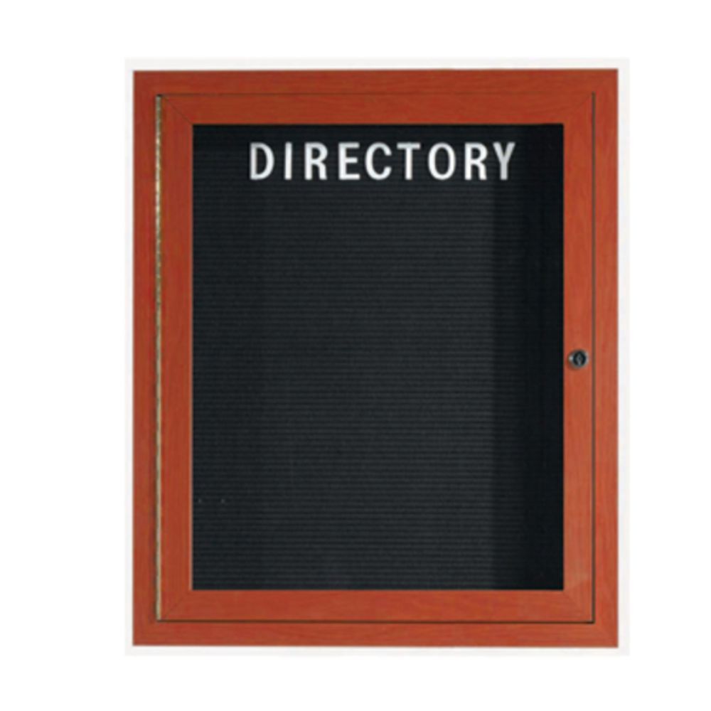 Aarco Products Aarco Aluminum Wood-Look Outdoor Directory Letter Board ...