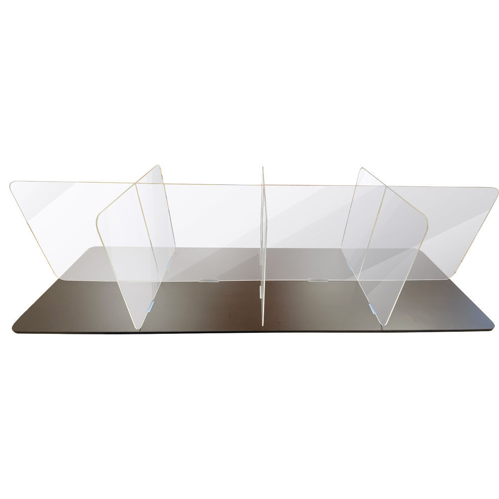 Aarco Products Table Top "H" Shaped Shield- Acrylic 24 x 96