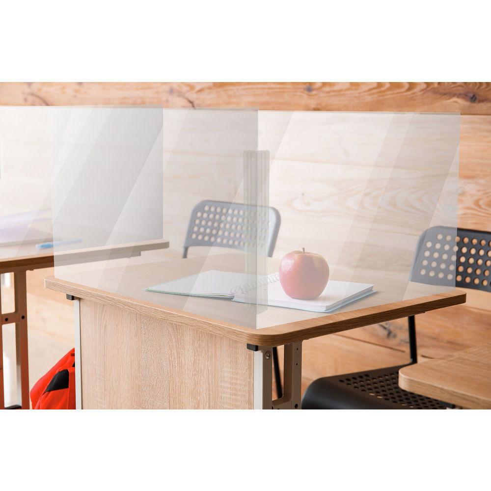 Aarco Products Desk Top "L" Shaped Shield- Acrylic 24 x 23