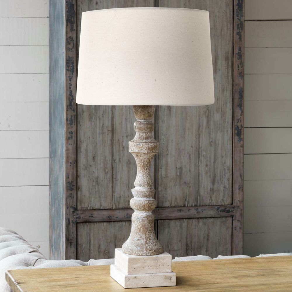 Park Hill Spindle & Stone Lamp