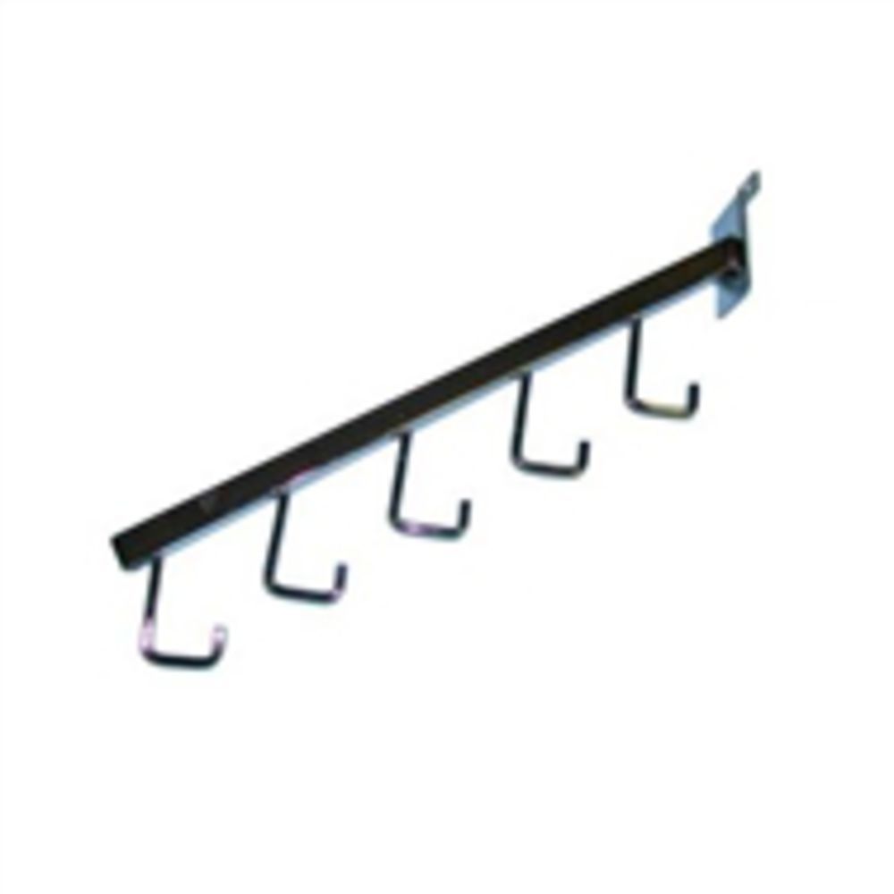 5 Hook Black Slatwall Waterfall Racks