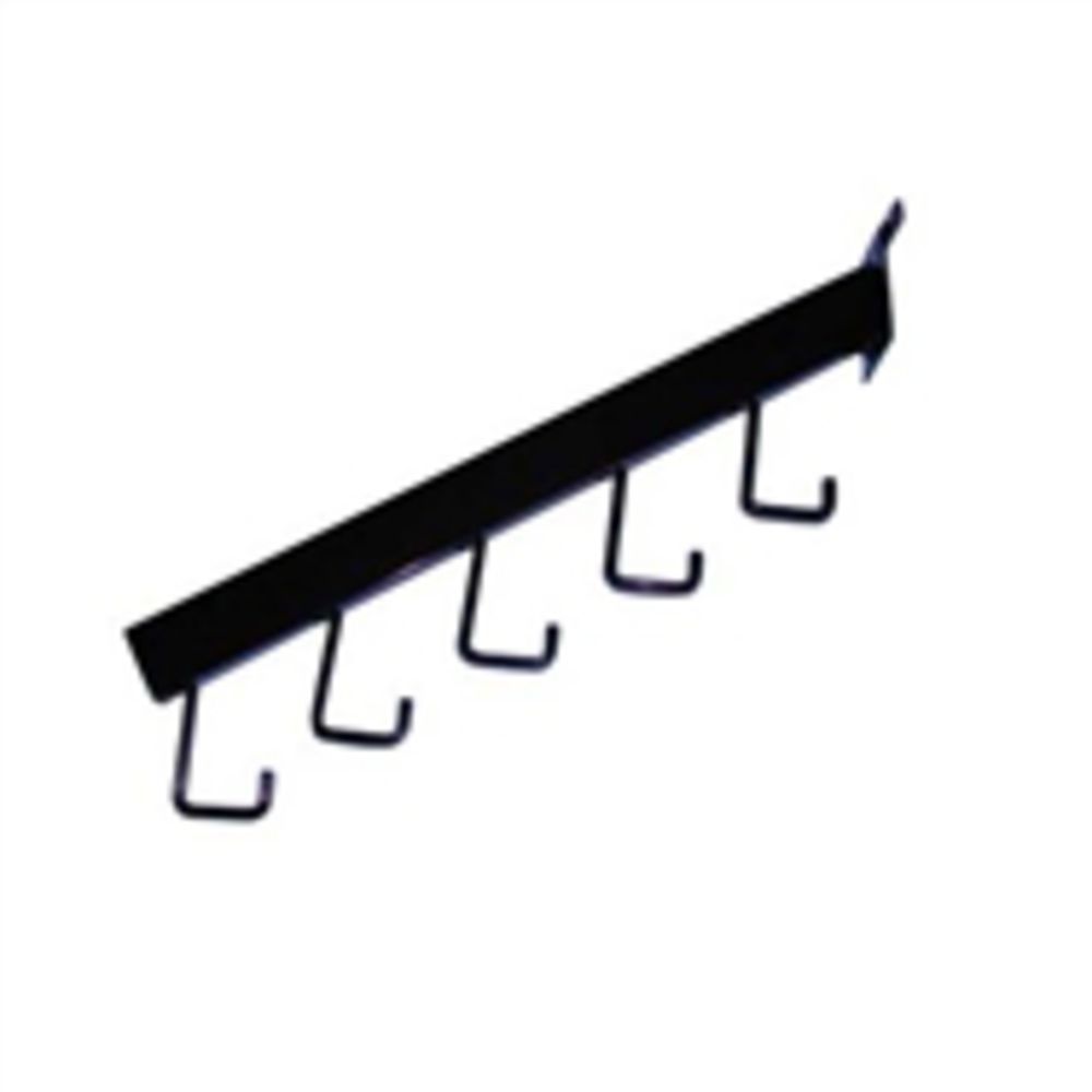 5 Hook Black Slatwall Waterfall Racks