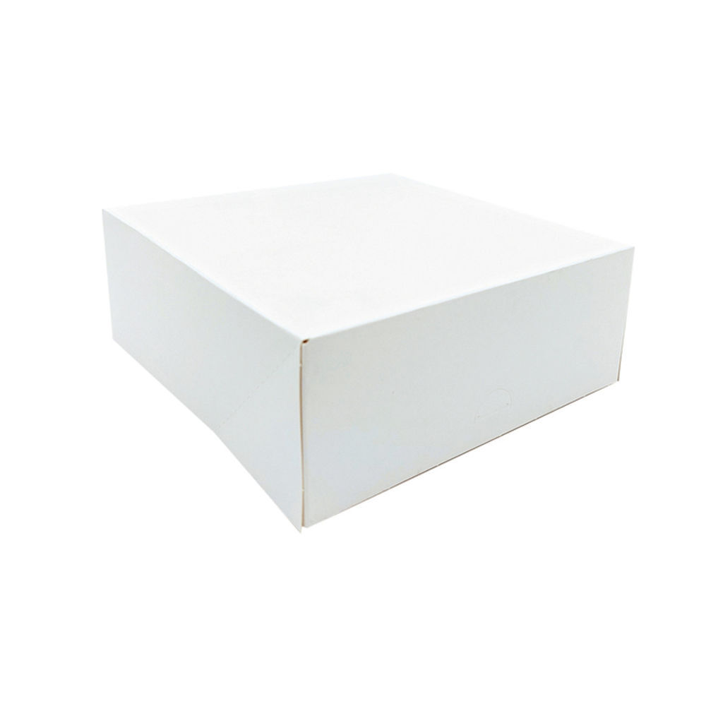 Packnwood White Pastry Box - L:5.51in W:5.51in H:2.36in - 50pcs