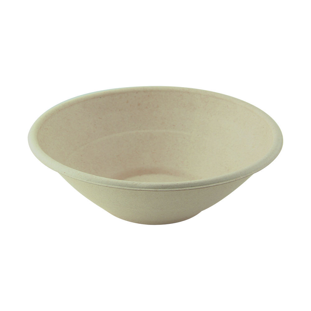 Packnwood Brown pulp round bowl 32 oz - D: 7.7 in - H: 2.5 in-250 per case