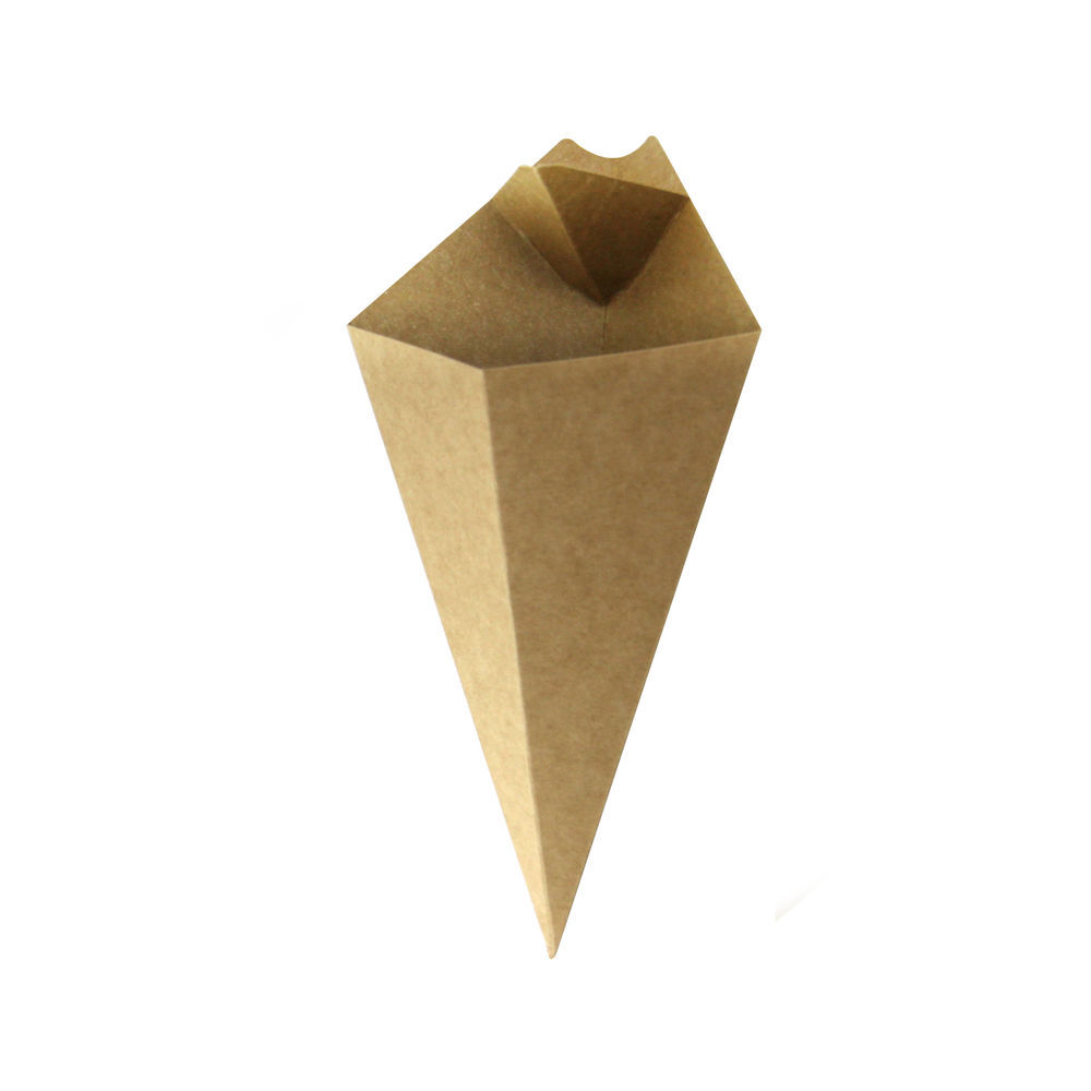 Packnwood Kraft Paper Cones with Built in Dipping Sauce Compartment ...