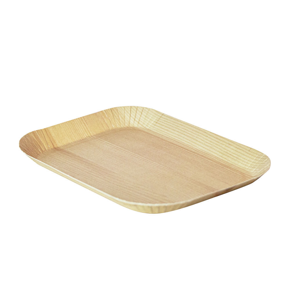 Packnwood Laminated light wood decor tray - L:4.9in W:6.9in H:0.5in ...