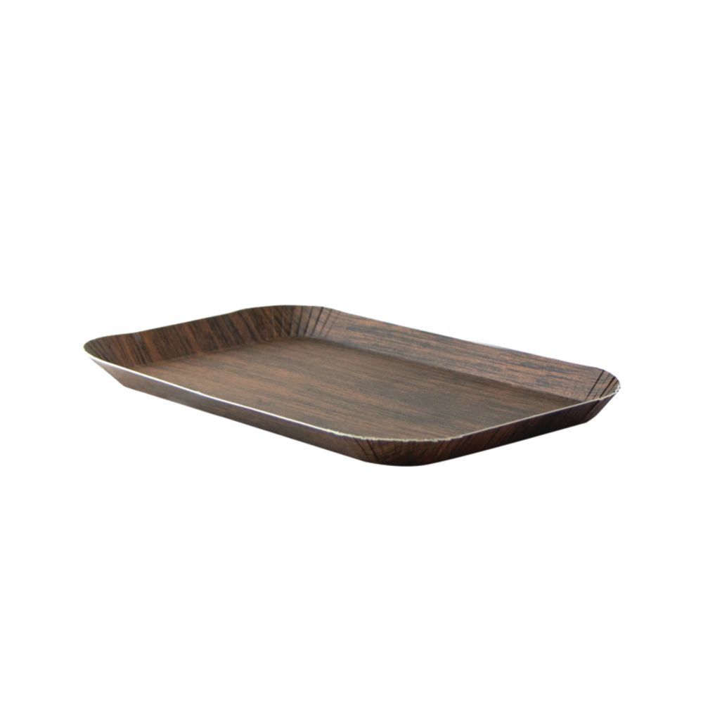 Packnwood Laminated dark wood decor tray - L:6.8in W:10.2in H:0.5in ...