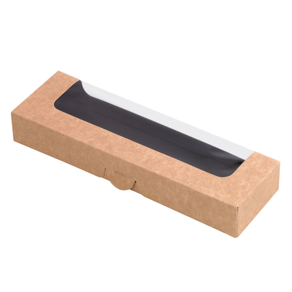 Packnwood Kraft Sushi Box With Window 14/16pcs - 20oz L:9.4in W:2.8in H ...