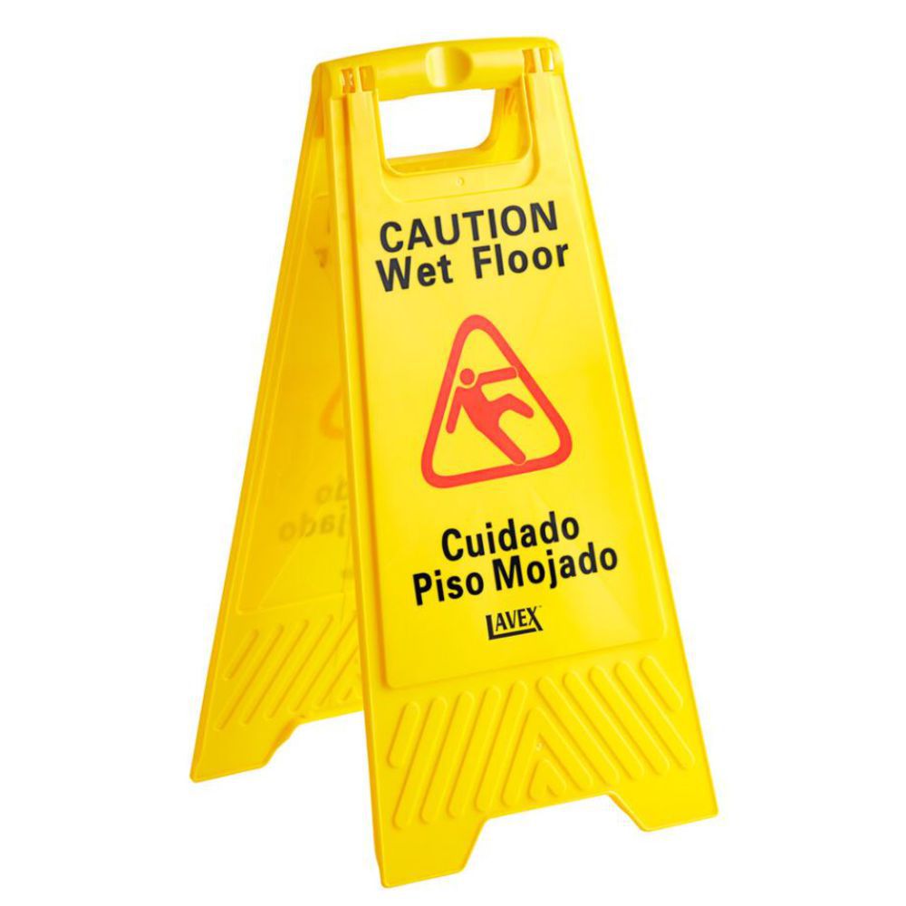 Golden Protective Services 24" Caution Wet Floor Sign, A-Frame Style ...