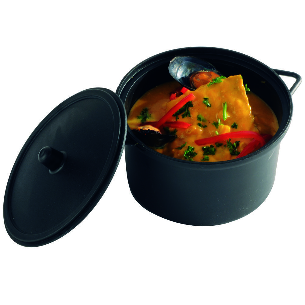Solia Cooking Pot w/ Lid, Plastic Microwavable Recyclable 22oz D4.9 H3 ...