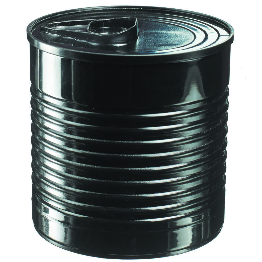 Solia Tin can w/Lid, PP Plastic Black, Microwavable, Recyclable 2oz D2 ...