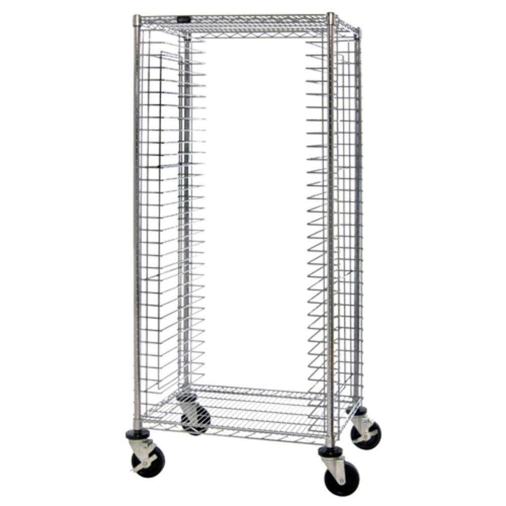 New Age Aluminum 24 Tray Side Load Cafeteria Tray Rack - 30 1/2"L x 23 ...
