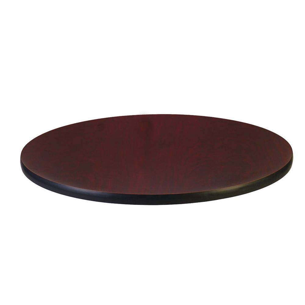 CenPro 24" Round Laminated Table Top Black/Cherry