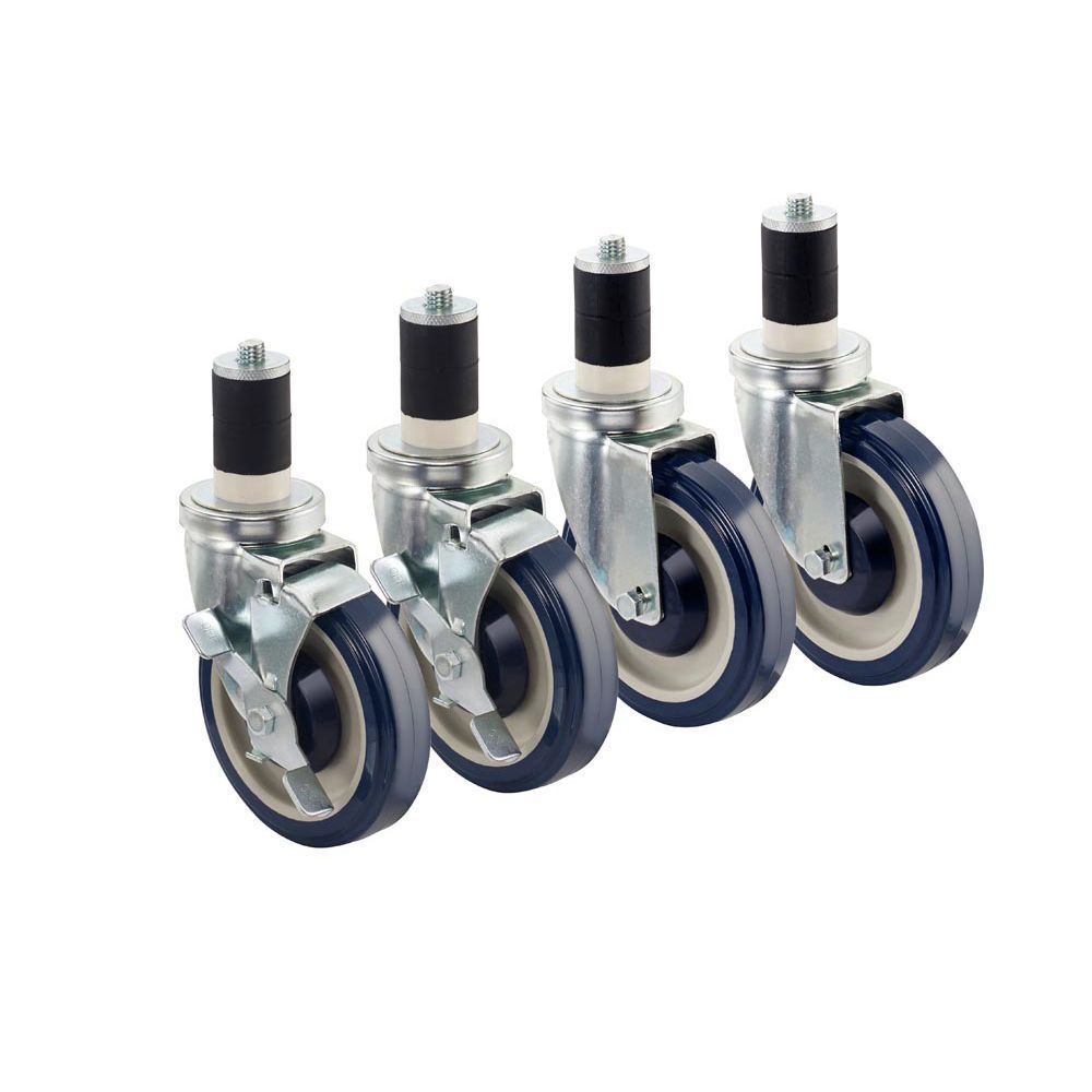 Krowne Economy Series 1-5/8" Stem Worktable Caster With 5" Wheel (Set Of 4)