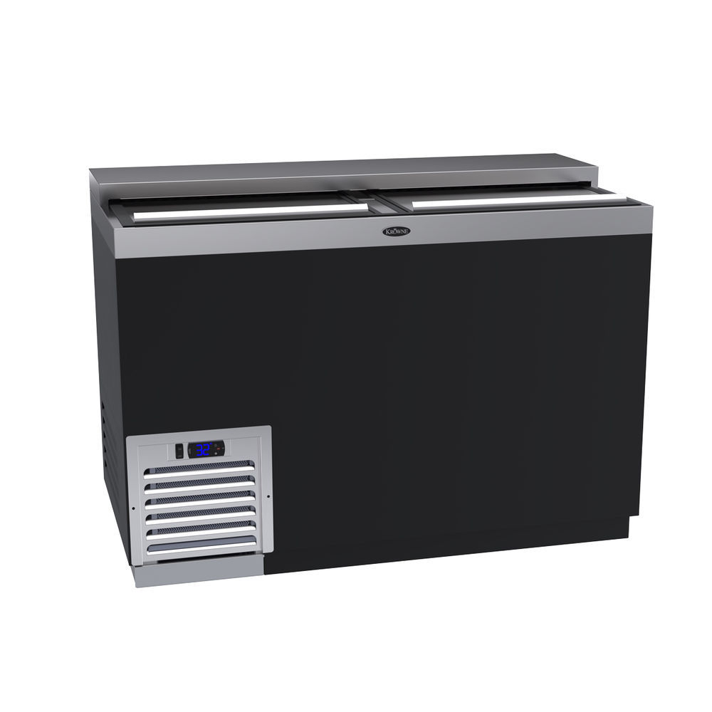 Krowne 48" Sliding Door Mug Froster, Black Vinyl Exterior Front And ...