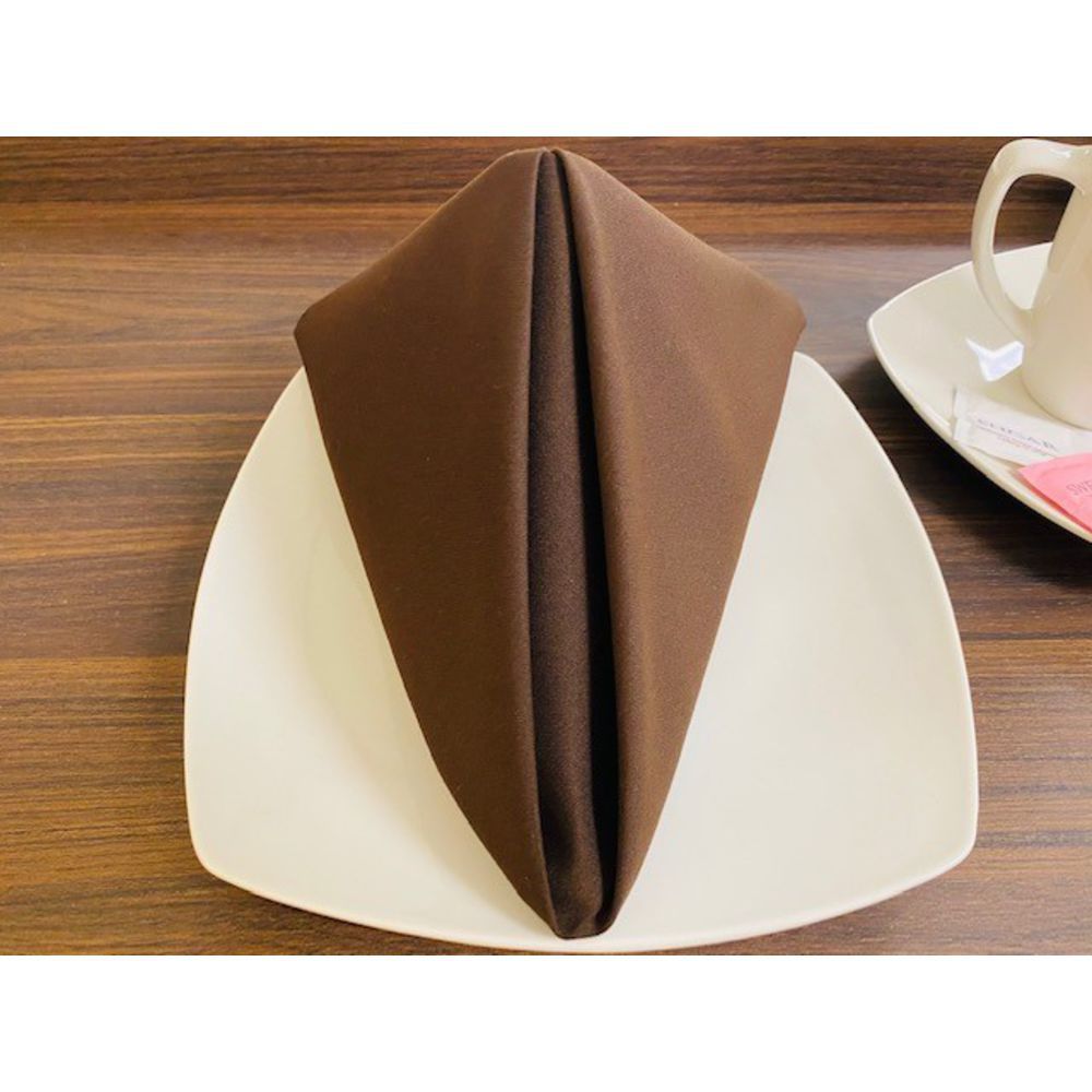 Sculptware Napkin (Chocolate Brown) 20"x20" / 100% Spun Poly / Case of ...