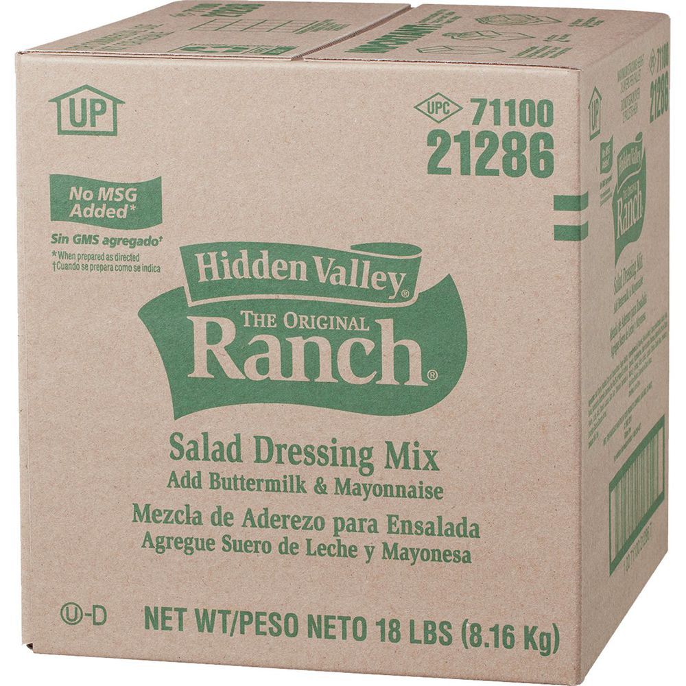 HIDDEN VALLEY DRY BUTTERMILK RANCH NO MSG 1-18 POUND-#21286