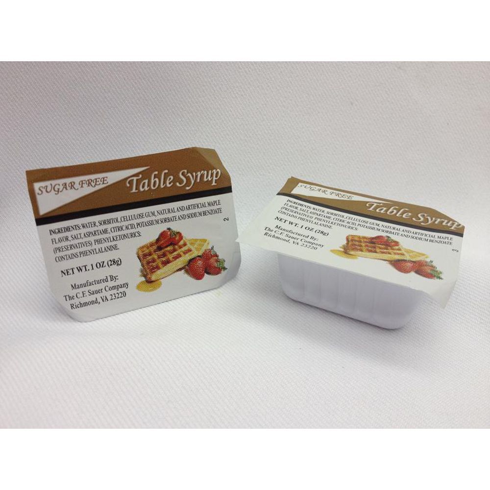 SAUER C.F SAUER COMPANY-Sauer Sugar Free Table Syrup 1 Ounce Cup - 100 ...